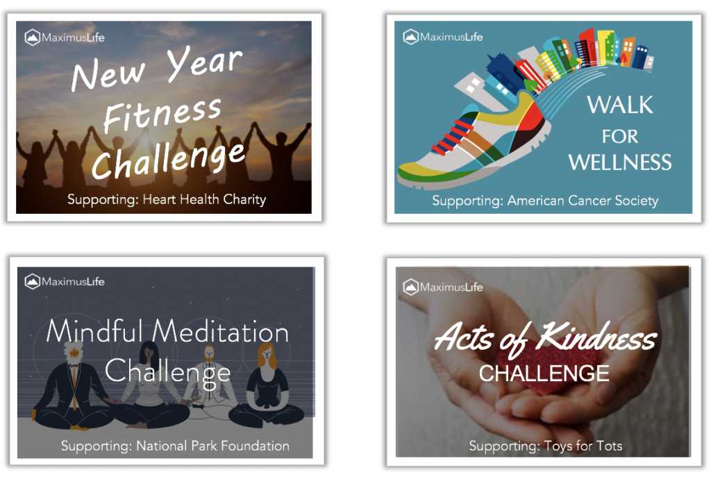 Single, Quarterly and 12-month Employee Challenges - MaximusLife